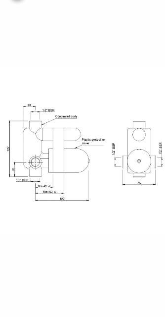 Concealed Body For Single Lever Diverter | Model : ALD-CHR-065N