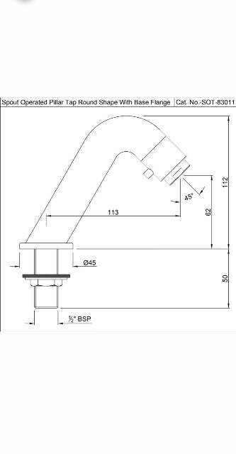 Spout Operated Pillar Tap | Model : SOT-CHR-83011
