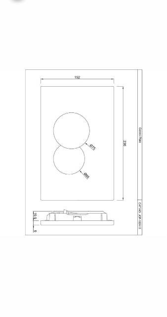 Control Plate Opal | Model : JCP-SSF-152415