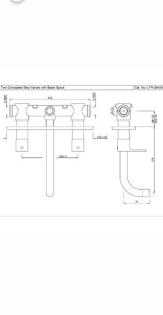 Two Concealed Stop Cocks | Model : LYR-CHR-38433