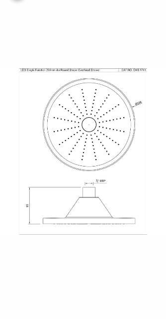 LED Overhead Shower | Model : OHS-CHR-1741