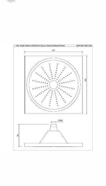 LED Overhead Shower | Model : OHS-CHR-1743