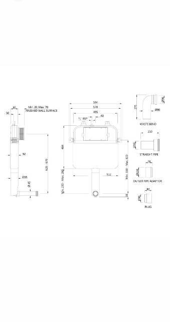 Single Piece Slim Concealed | Model : JCS-WHT-2400S