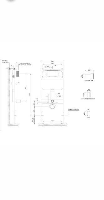 Single Piece Slim Concealed Cistern With Floor Mounting Frame | Model ...