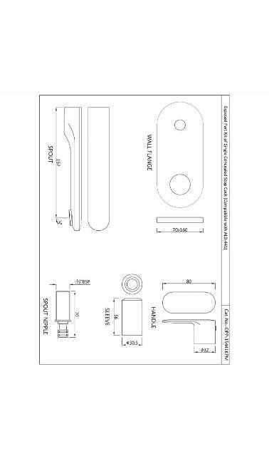 Exposed Part Kit Of Single Concealed Stop Cock | Model : OPP-WHM-15441KPM