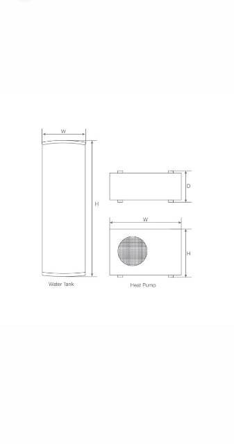 Integra Split Heat Pump 500 LTR | Model : HPS-WHT-500